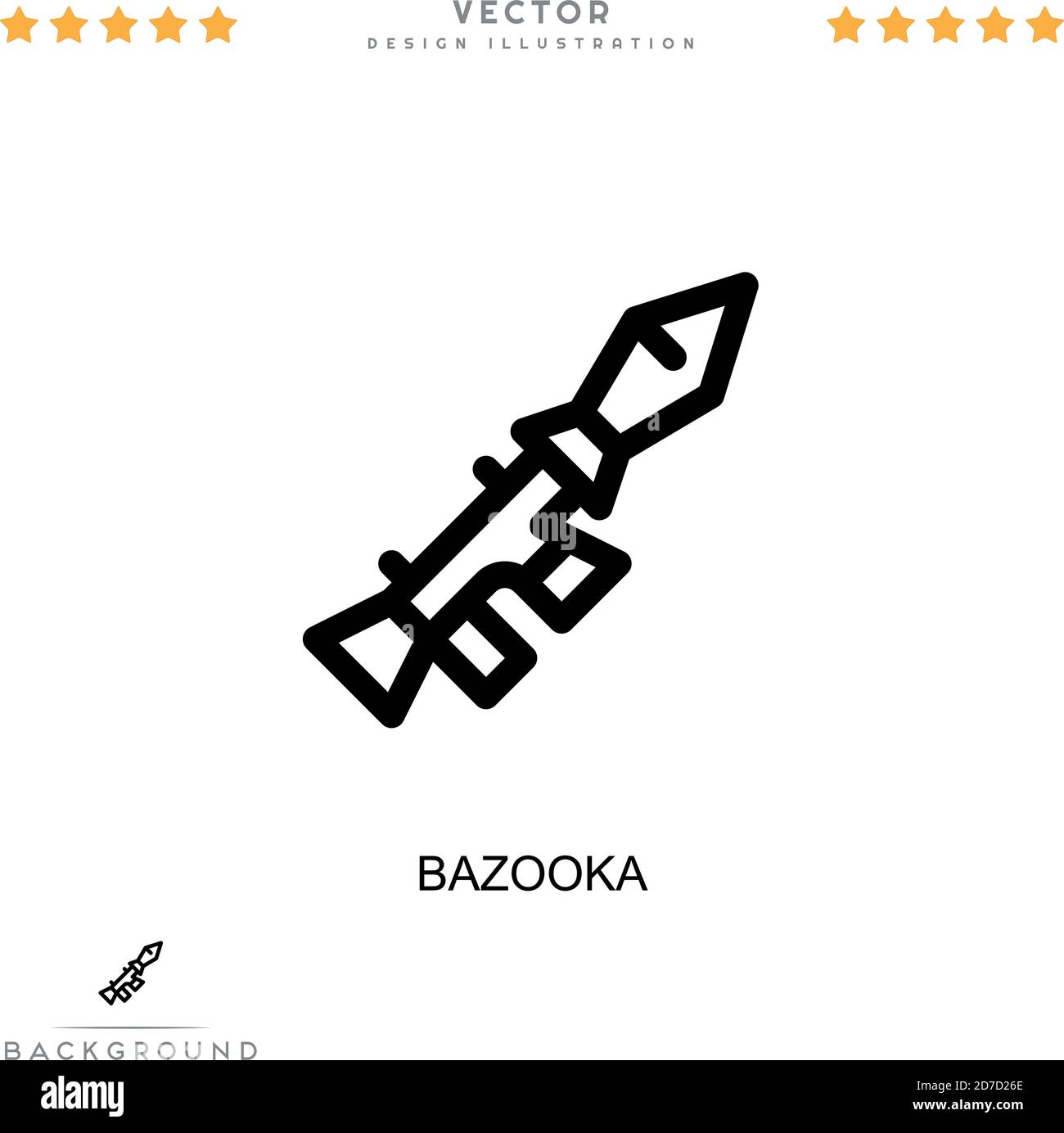 Bazooka icon. Simple element from digital disruption collection. Line ...