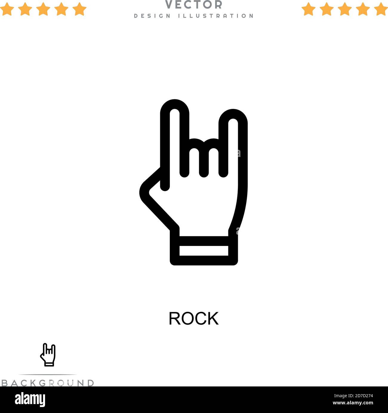 Rock icon. Simple element from digital disruption collection. Line Rock ...