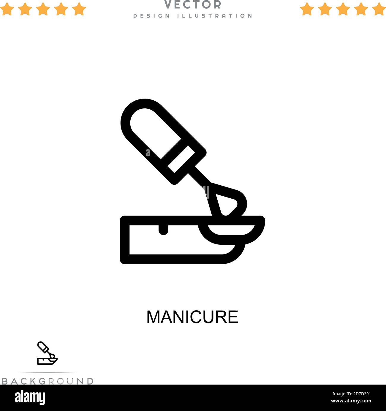 Manicure icon. Simple element from digital disruption collection. Line ...