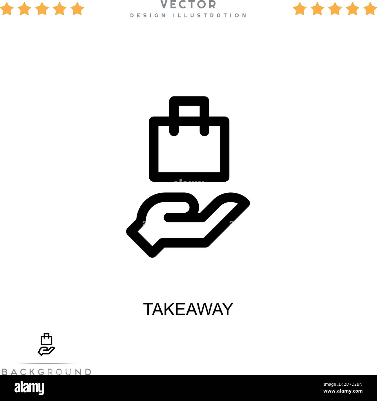 Takeaway icon. Simple element from digital disruption collection. Line ...