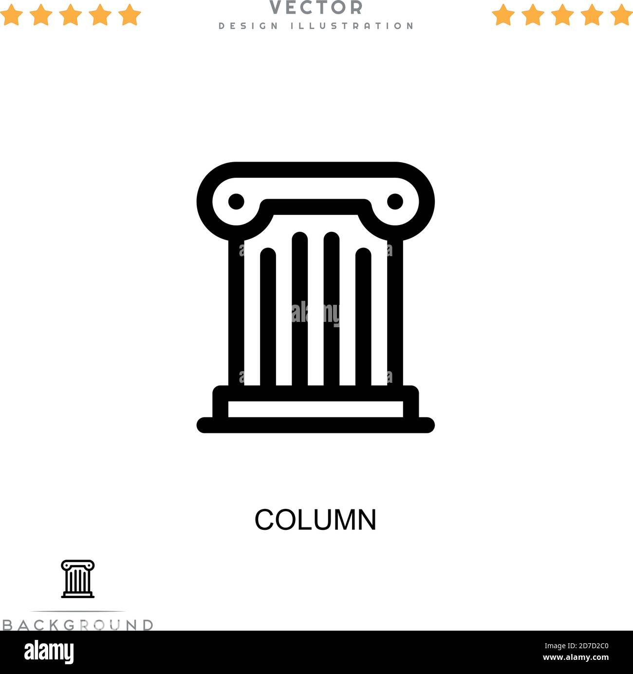 Column icon. Simple element from digital disruption collection. Line ...
