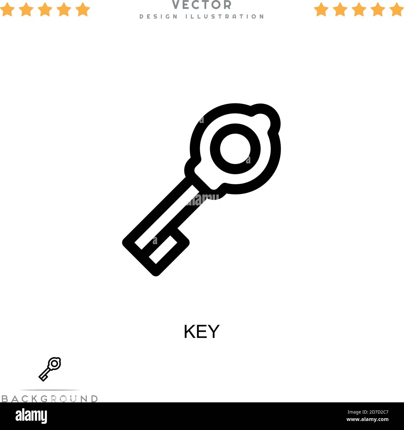 Key icon. Simple element from digital disruption collection. Line Key ...