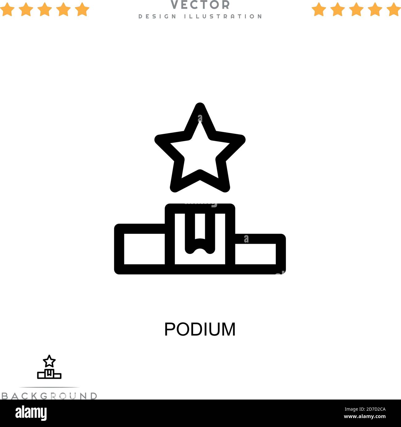 Podium icon. Simple element from digital disruption collection. Line ...