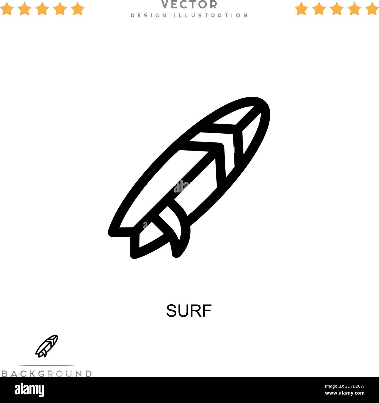 Surf icon. Simple element from digital disruption collection. Line Surf ...