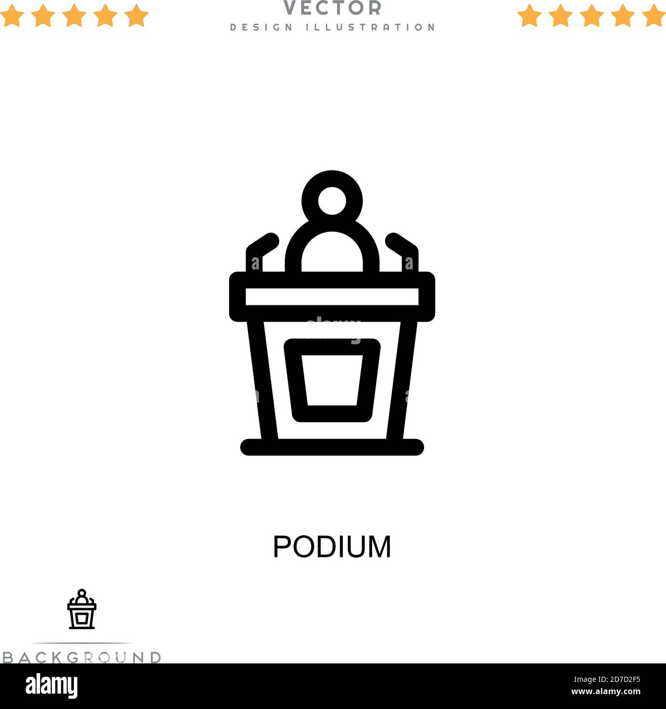 Podium icon. Simple element from digital disruption collection. Line ...
