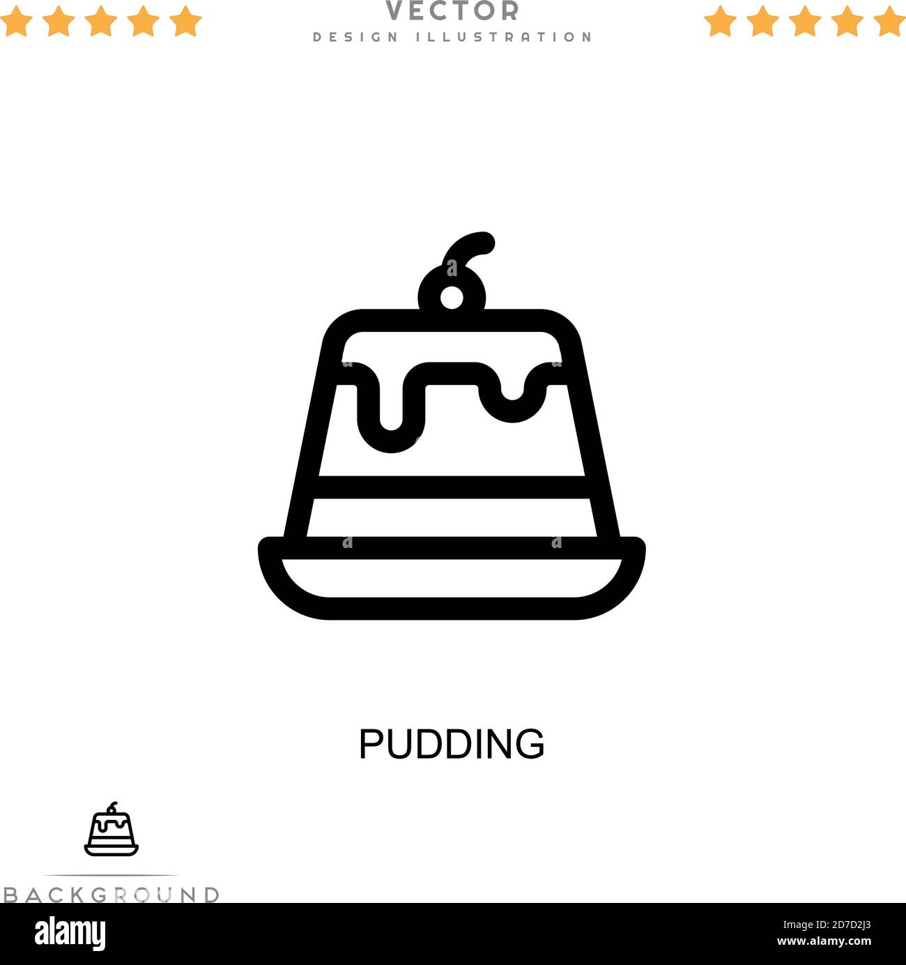 Pudding icon. Simple element from digital disruption collection. Line ...