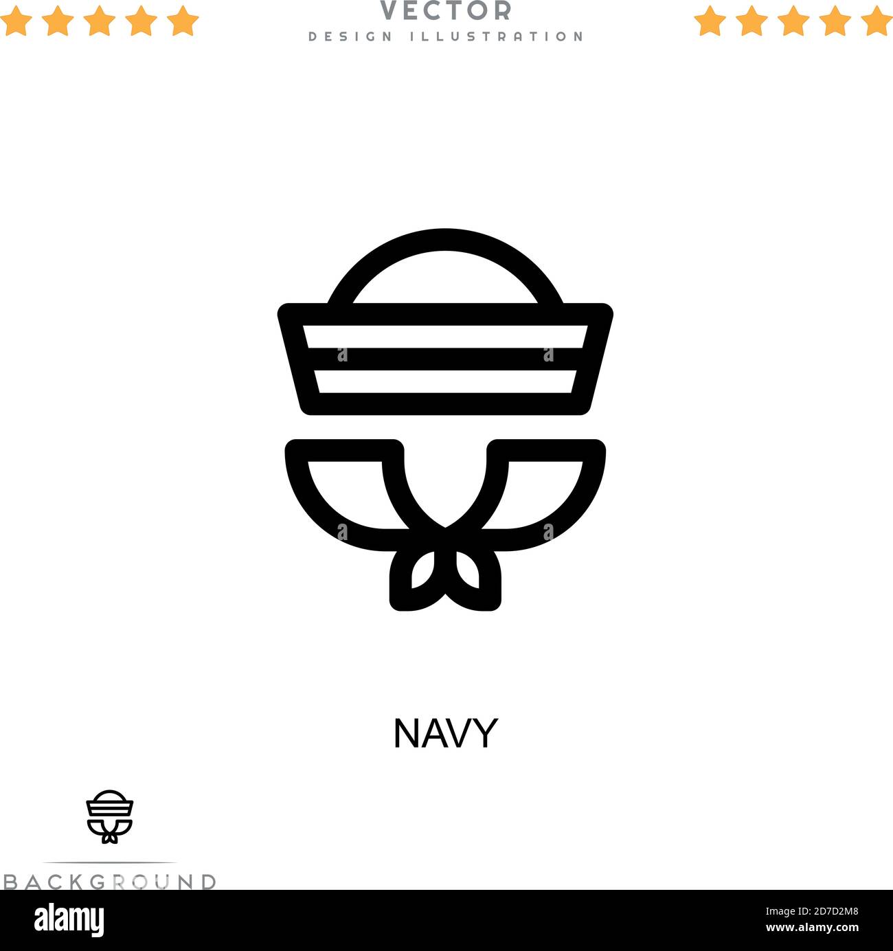 Navy icon. Simple element from digital disruption collection. Line Navy ...