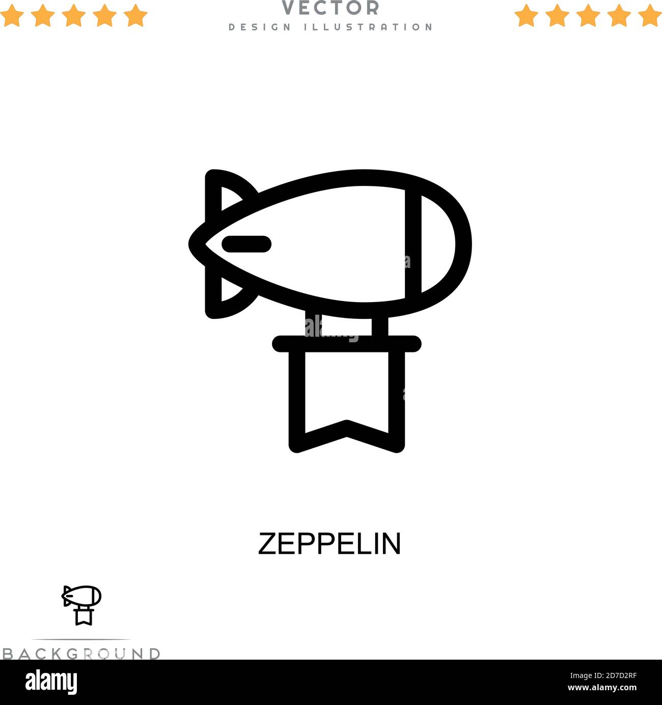 Zeppelin icon. Simple element from digital disruption collection. Line ...