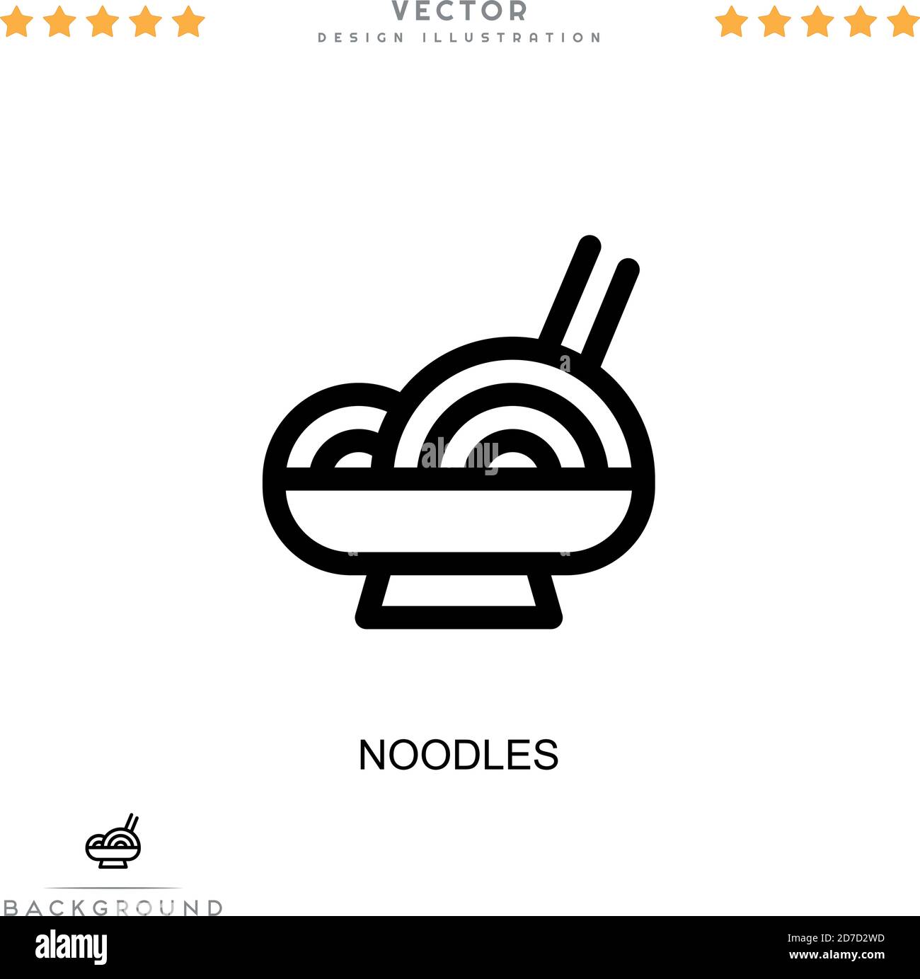 Noodles icon. Simple element from digital disruption collection. Line ...
