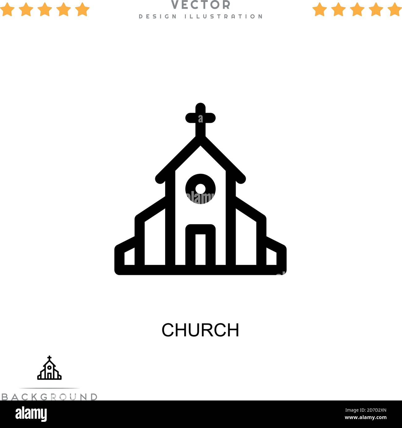 Church icon. Simple element from digital disruption collection. Line ...