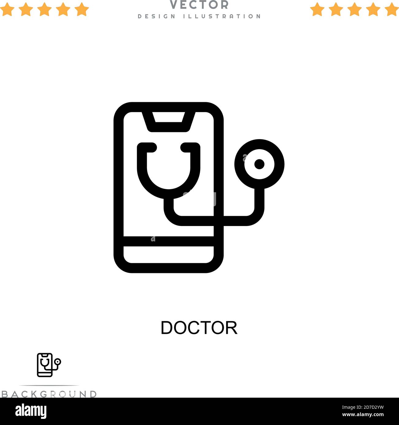 Doctor icon. Simple element from digital disruption collection. Line ...