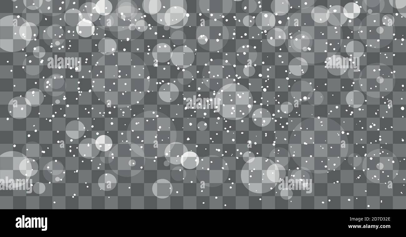 Falling snow layer for blending mode, transparent background. Overlay ...