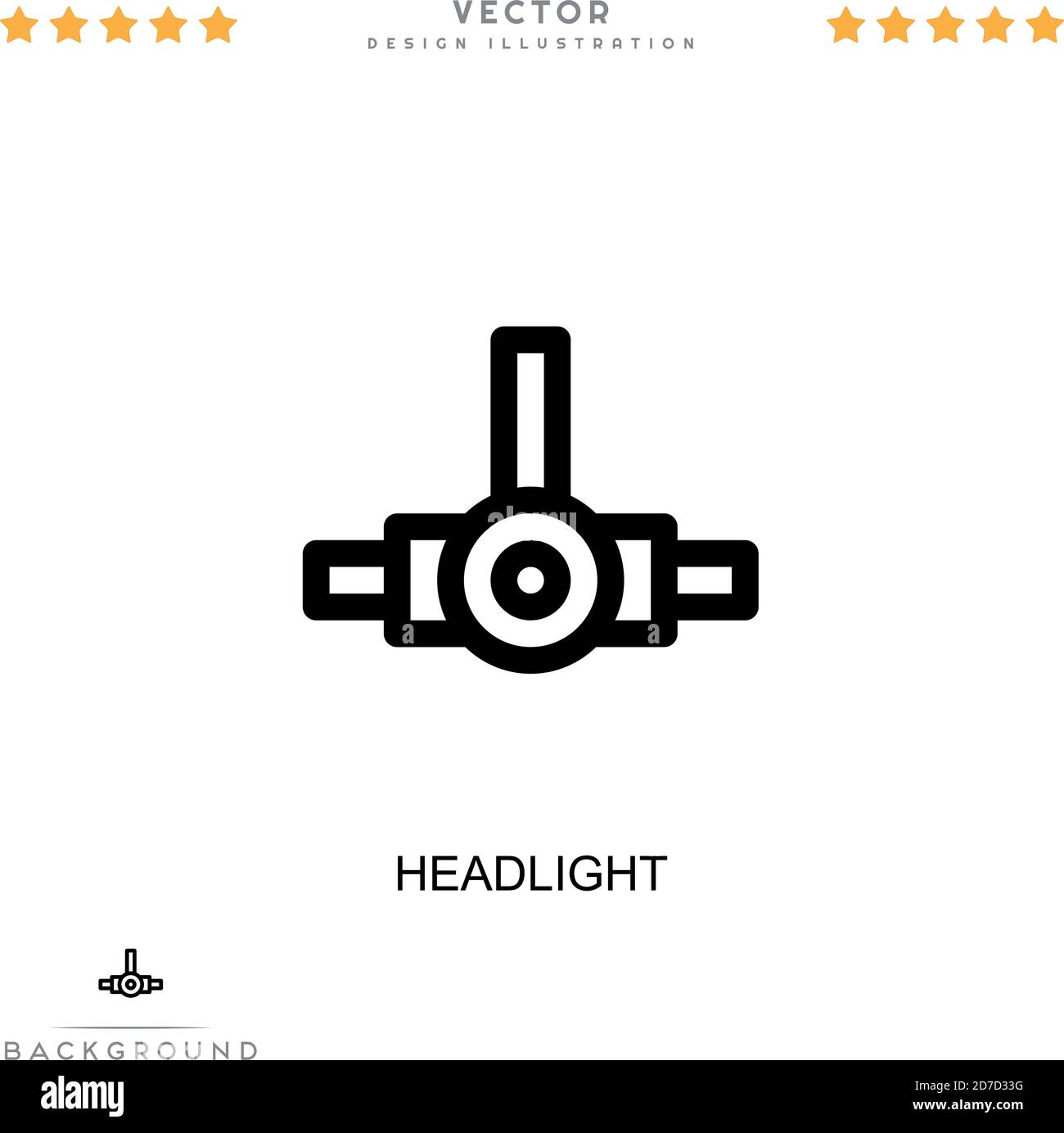 Headlight icon. Simple element from digital disruption collection. Line ...