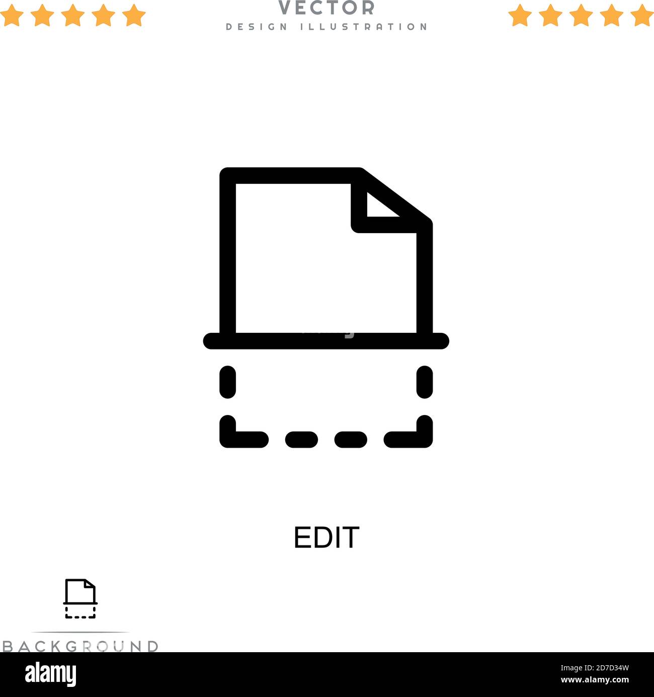 Edit icon. Simple element from digital disruption collection. Line Edit ...