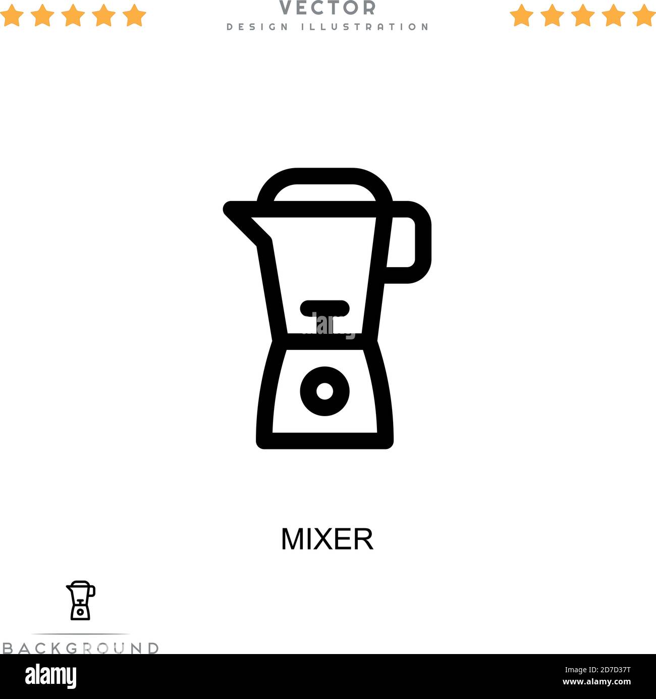 Mixer icon. Simple element from digital disruption collection. Line ...