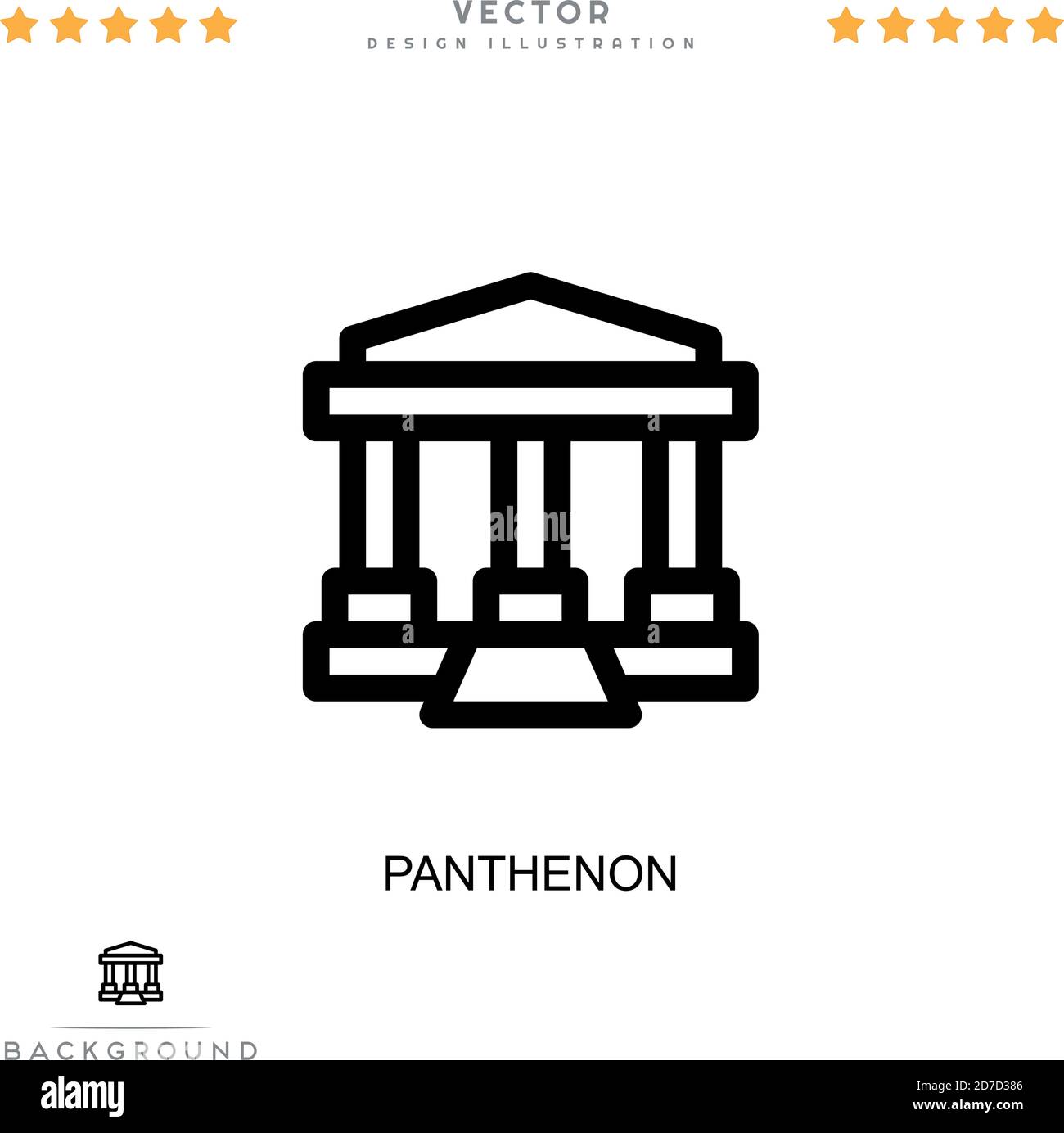 Panthenon icon. Simple element from digital disruption collection. Line ...