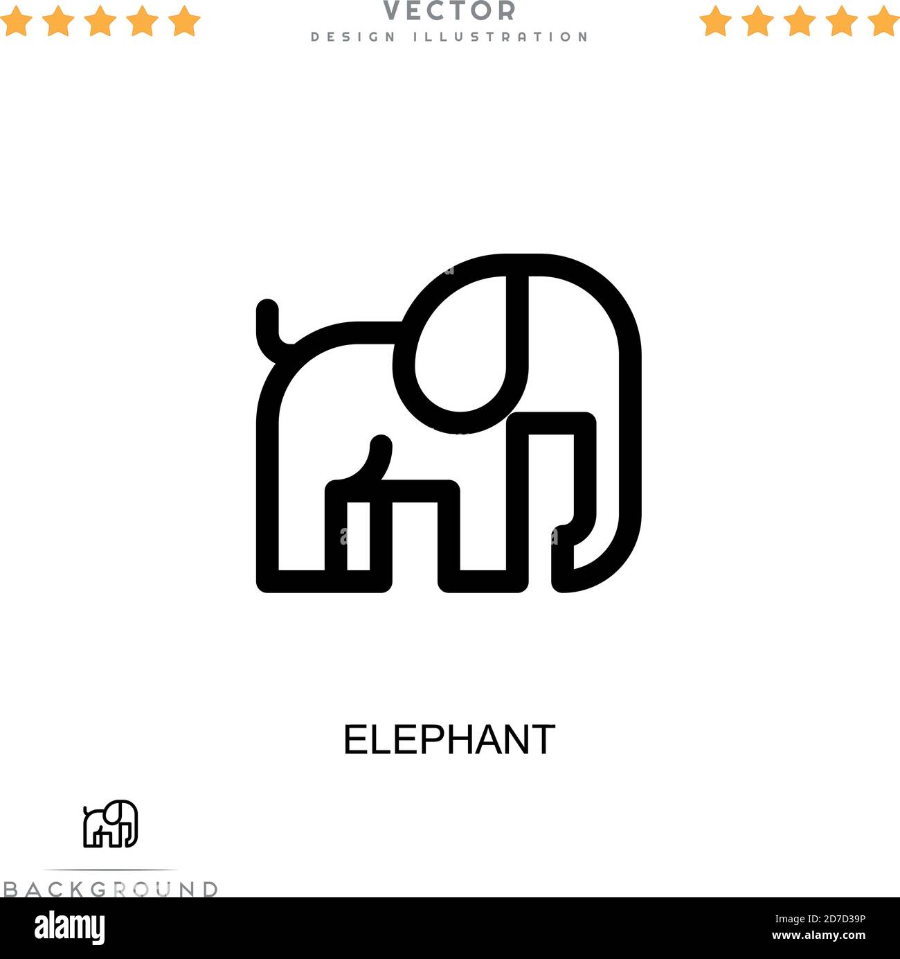 Elephant icon. Simple element from digital disruption collection. Line ...