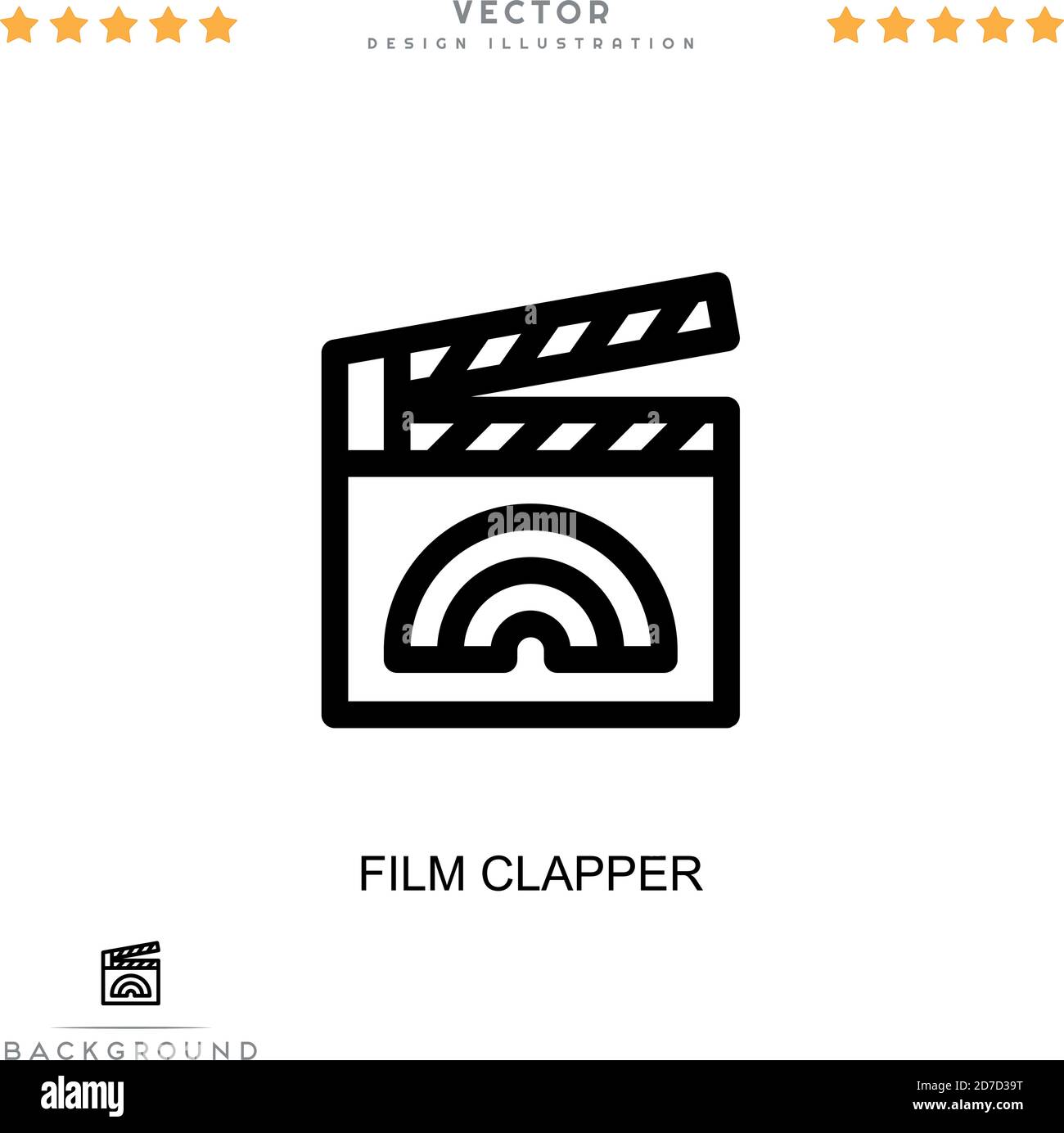Film clapper icon. Simple element from digital disruption collection ...