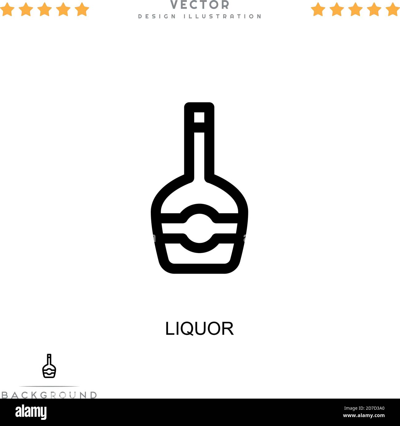Liquor icon. Simple element from digital disruption collection. Line ...