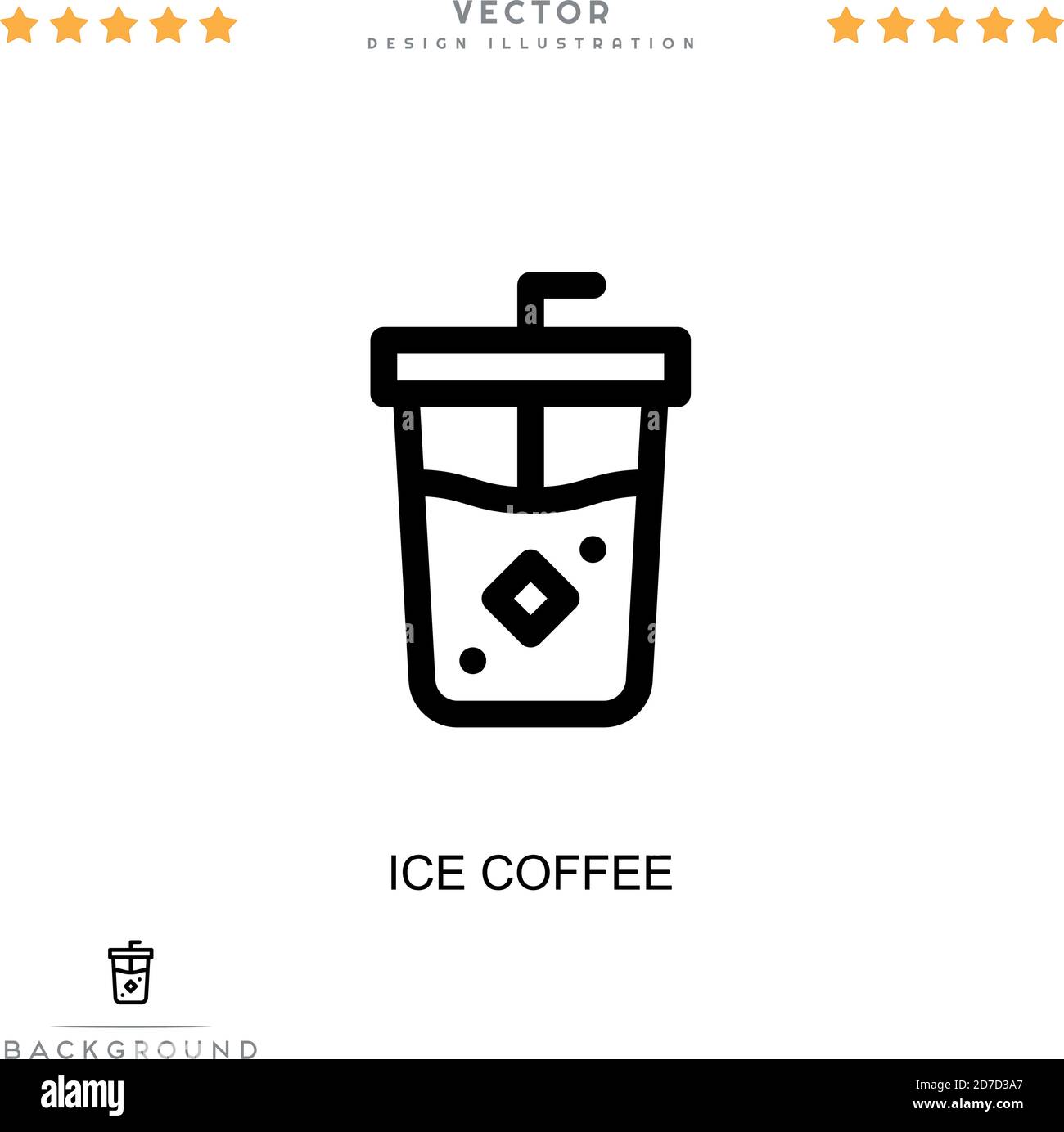 Ice coffee icon. Simple element from digital disruption collection ...