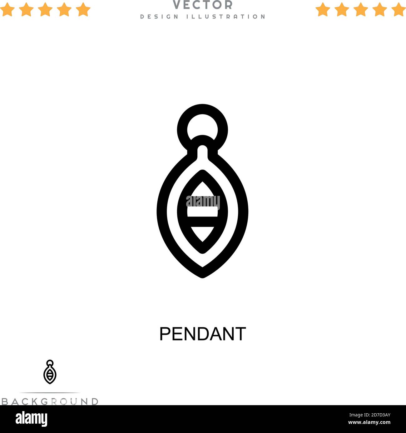 Pendant icon. Simple element from digital disruption collection. Line ...