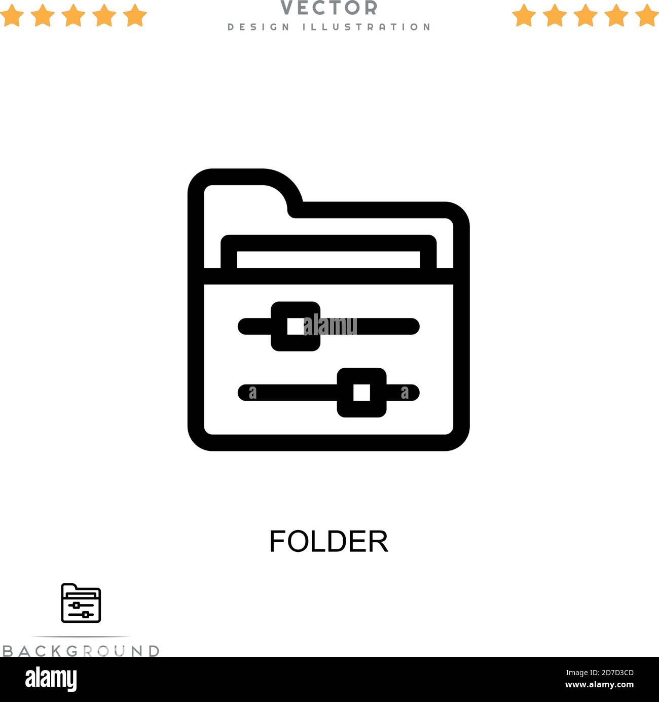 Folder icon. Simple element from digital disruption collection. Line ...