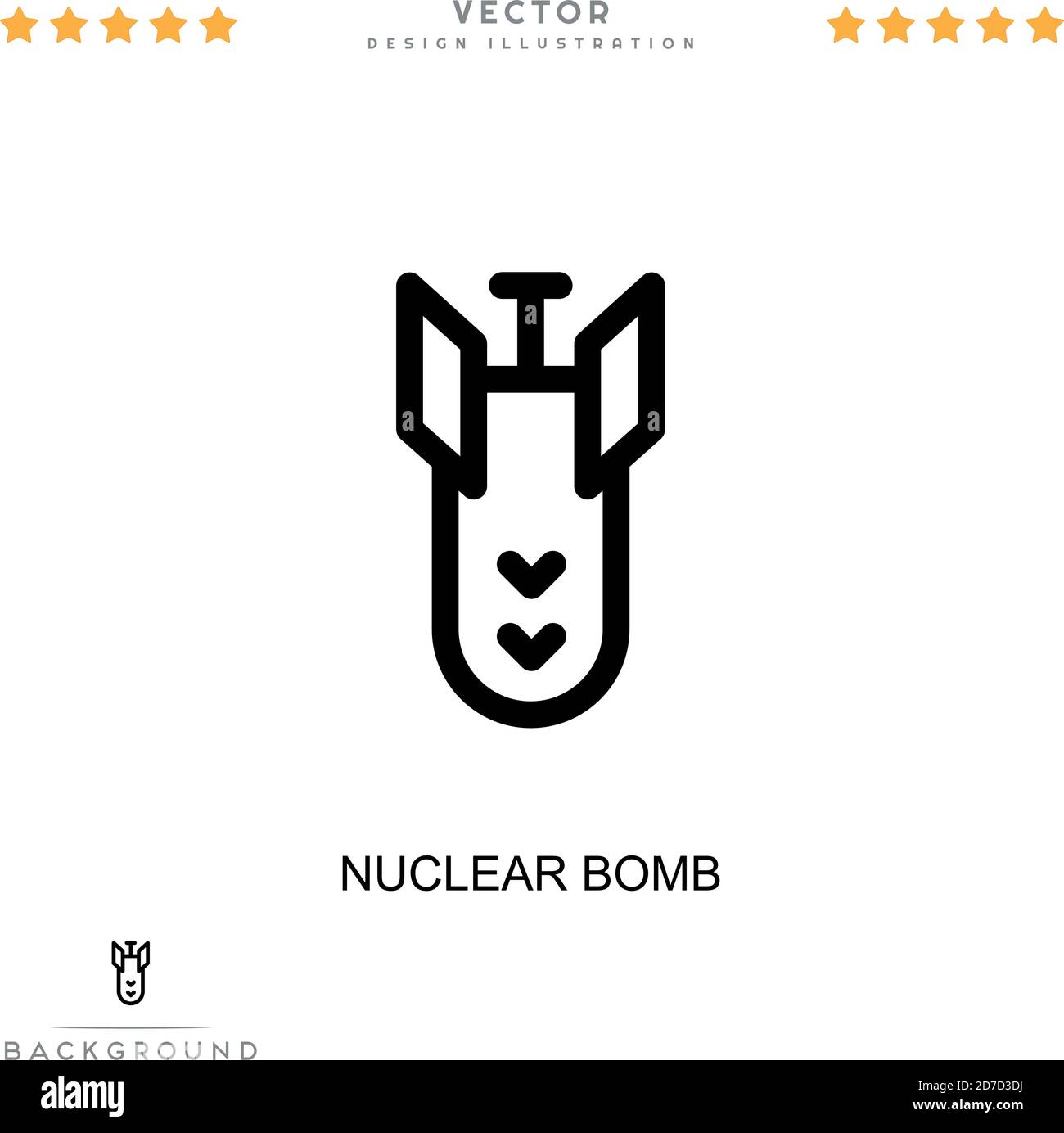 Nuclear bomb icon. Simple element from digital disruption collection ...