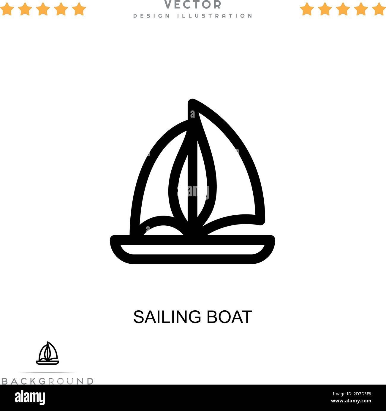 Sailing boat icon. Simple element from digital disruption collection ...