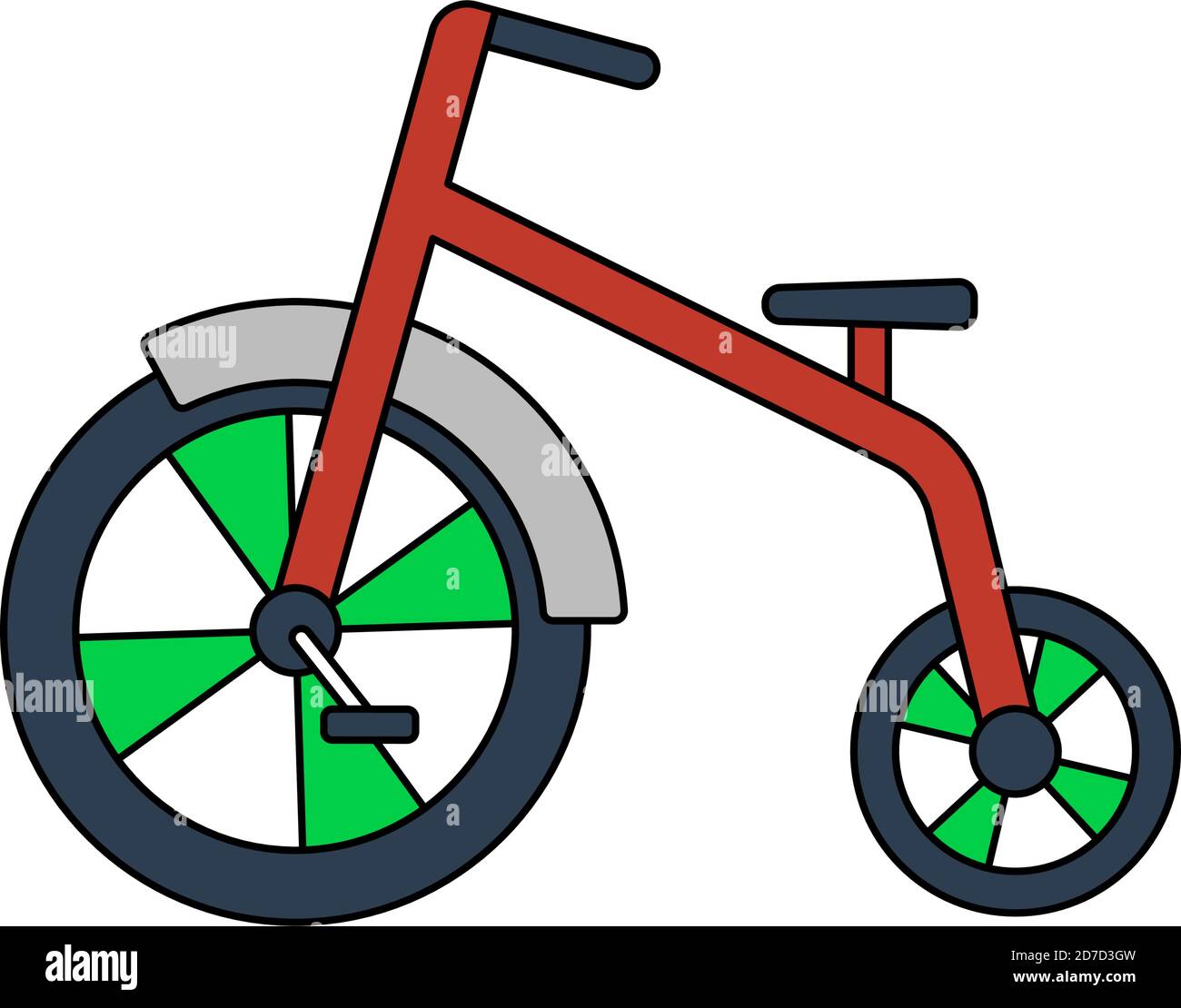 Baby Trike Icon. Editable Outline With Color Fill Design. Vector ...