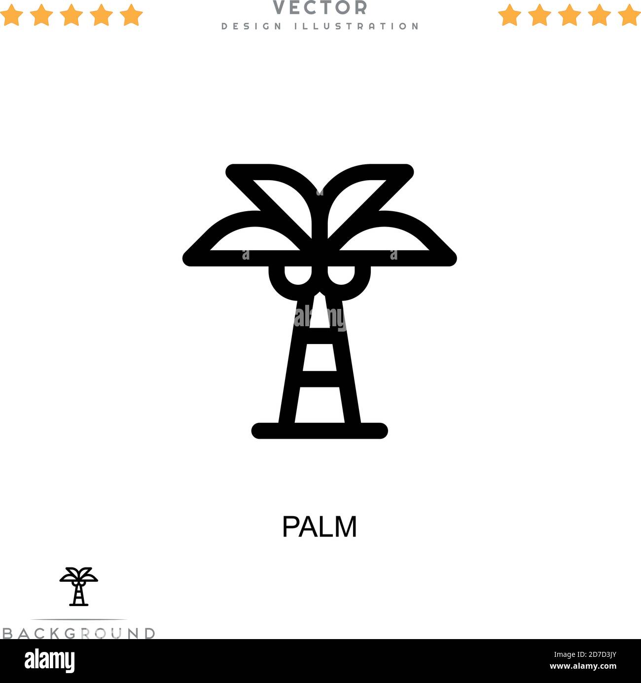 Palm icon. Simple element from digital disruption collection. Line Palm ...