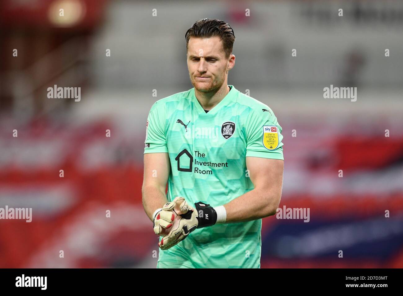 Jack Walton (1) of Barnsley in action during the game Stock Photo - Alamy