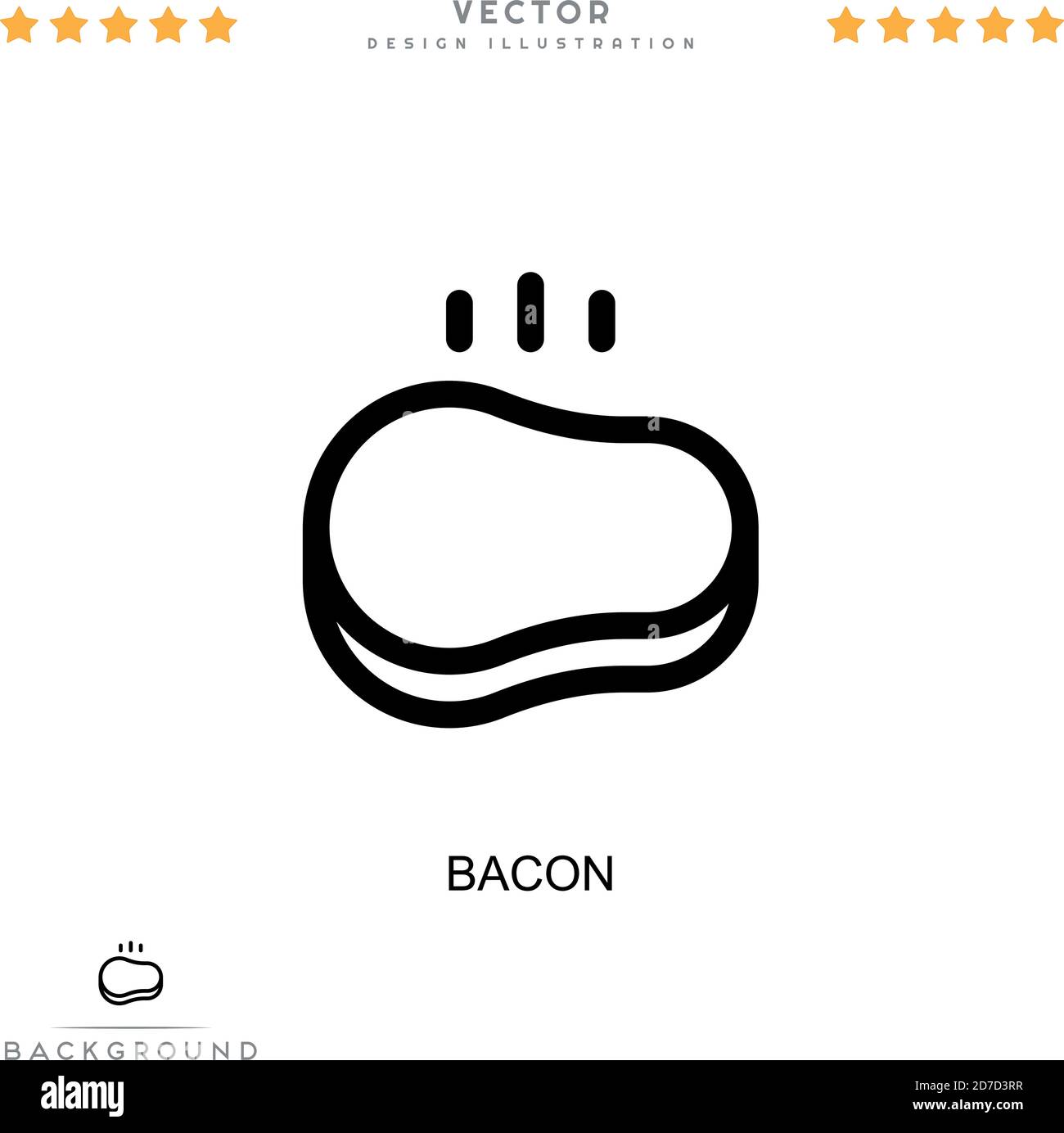 Bacon icon. Simple element from digital disruption collection. Line ...
