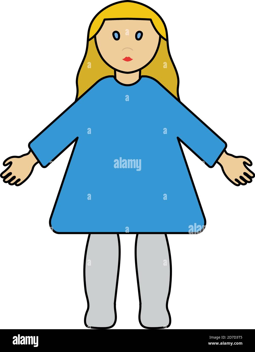 Doll Toy Icon. Editable Outline With Color Fill Design. Vector ...