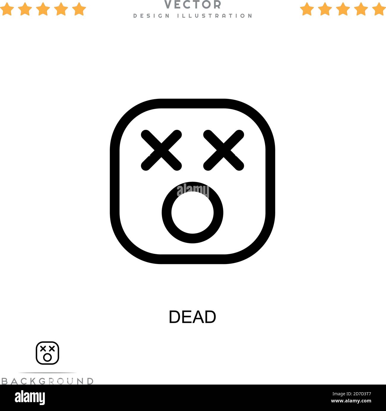 Dead icon. Simple element from digital disruption collection. Line Dead ...