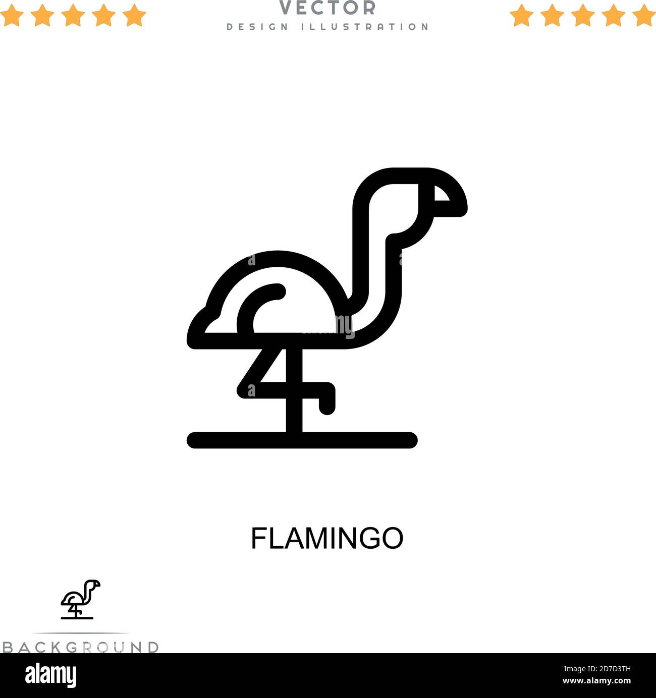Flamingo icon. Simple element from digital disruption collection. Line ...