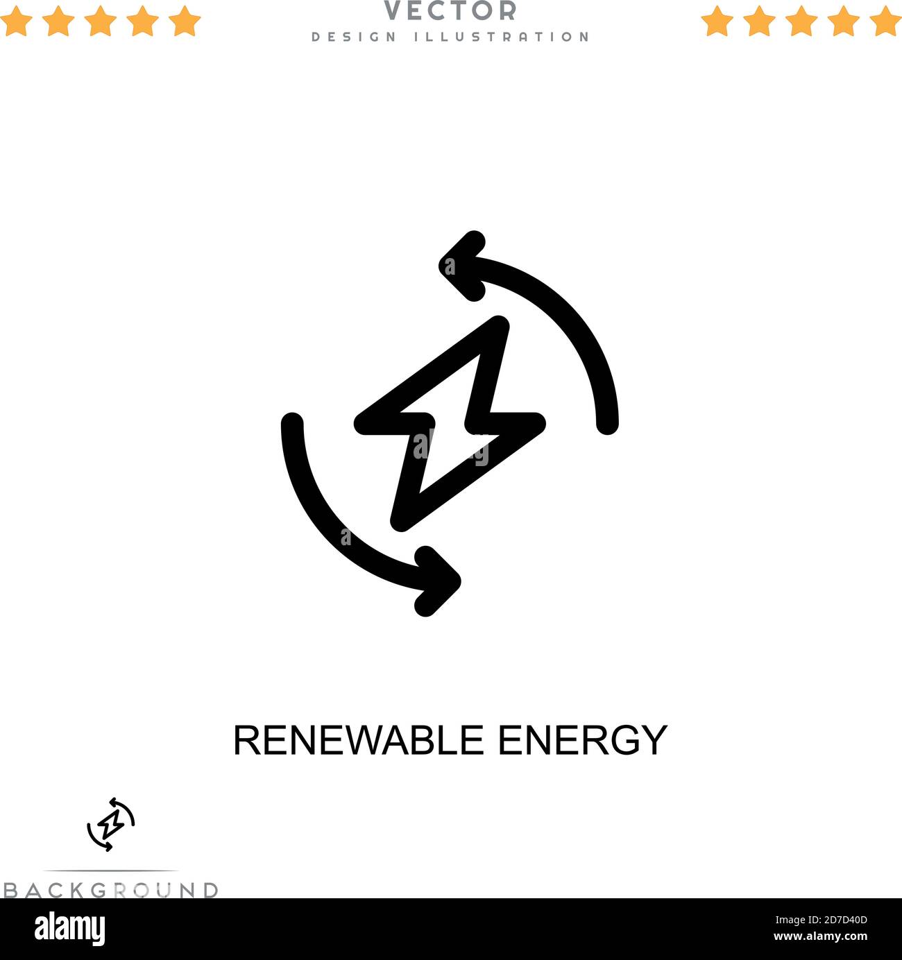 Renewable energy icon. Simple element from digital disruption ...