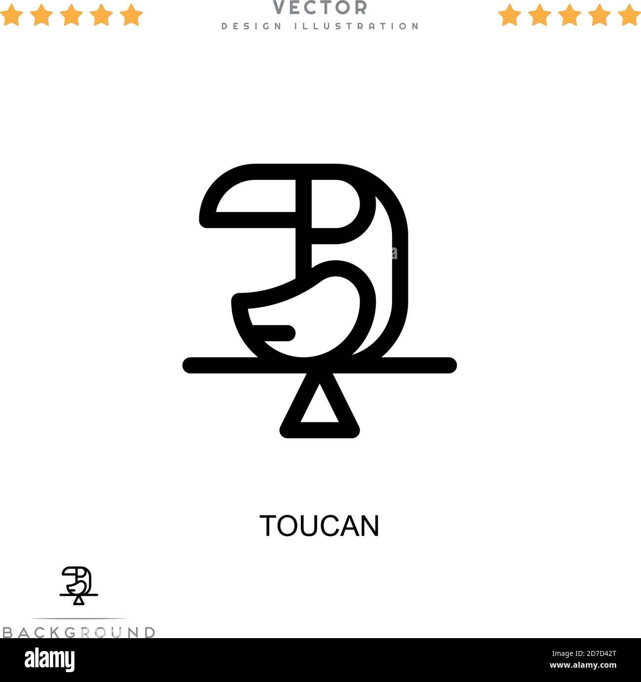Toucan icon. Simple element from digital disruption collection. Line ...