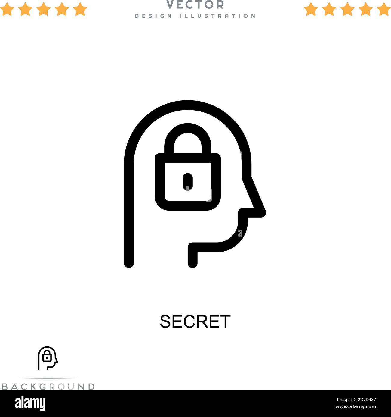 Secret icon. Simple element from digital disruption collection. Line ...