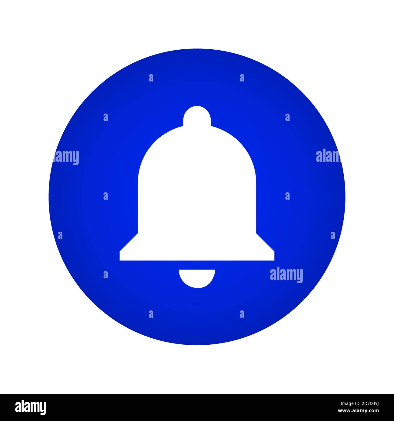 Bell Icon. Bell Button On a Blue Gradient Circle Shape Stock Vector ...