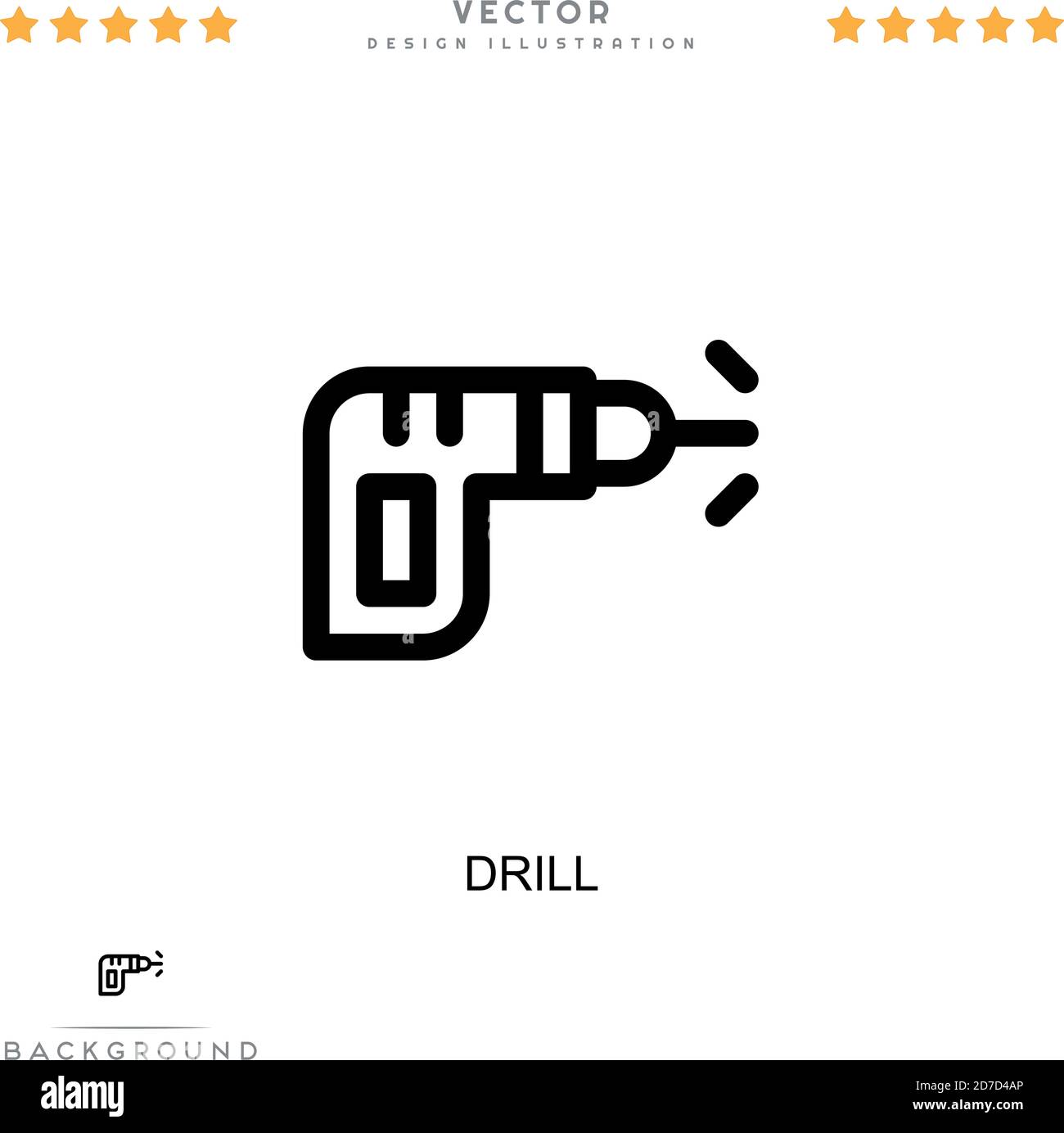 Drill icon. Simple element from digital disruption collection. Line ...