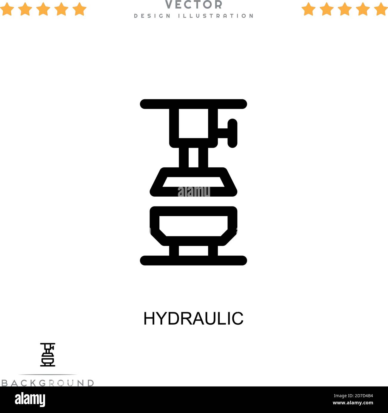 Hydraulic icon. Simple element from digital disruption collection. Line ...