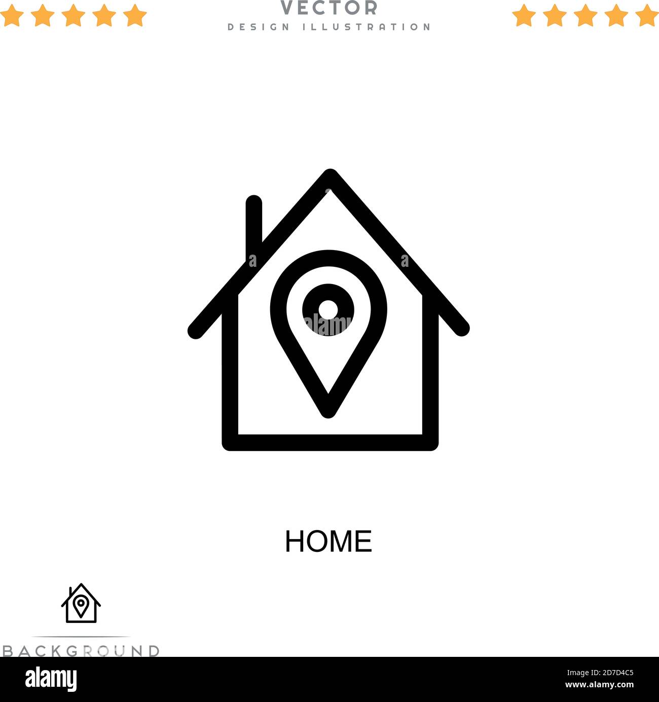 Home icon. Simple element from digital disruption collection. Line Home ...