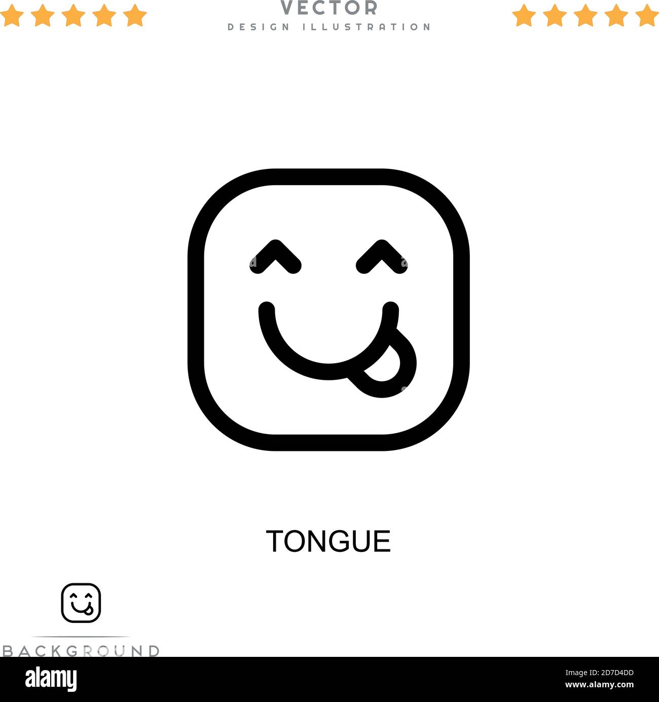 Tongue icon. Simple element from digital disruption collection. Line ...