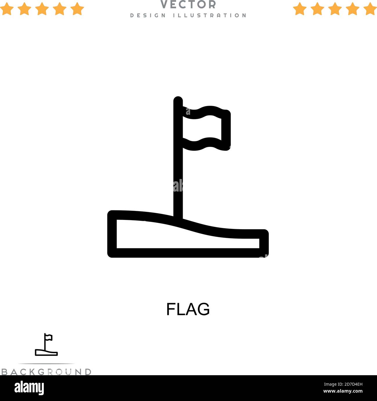 Flag icon. Simple element from digital disruption collection. Line Flag ...
