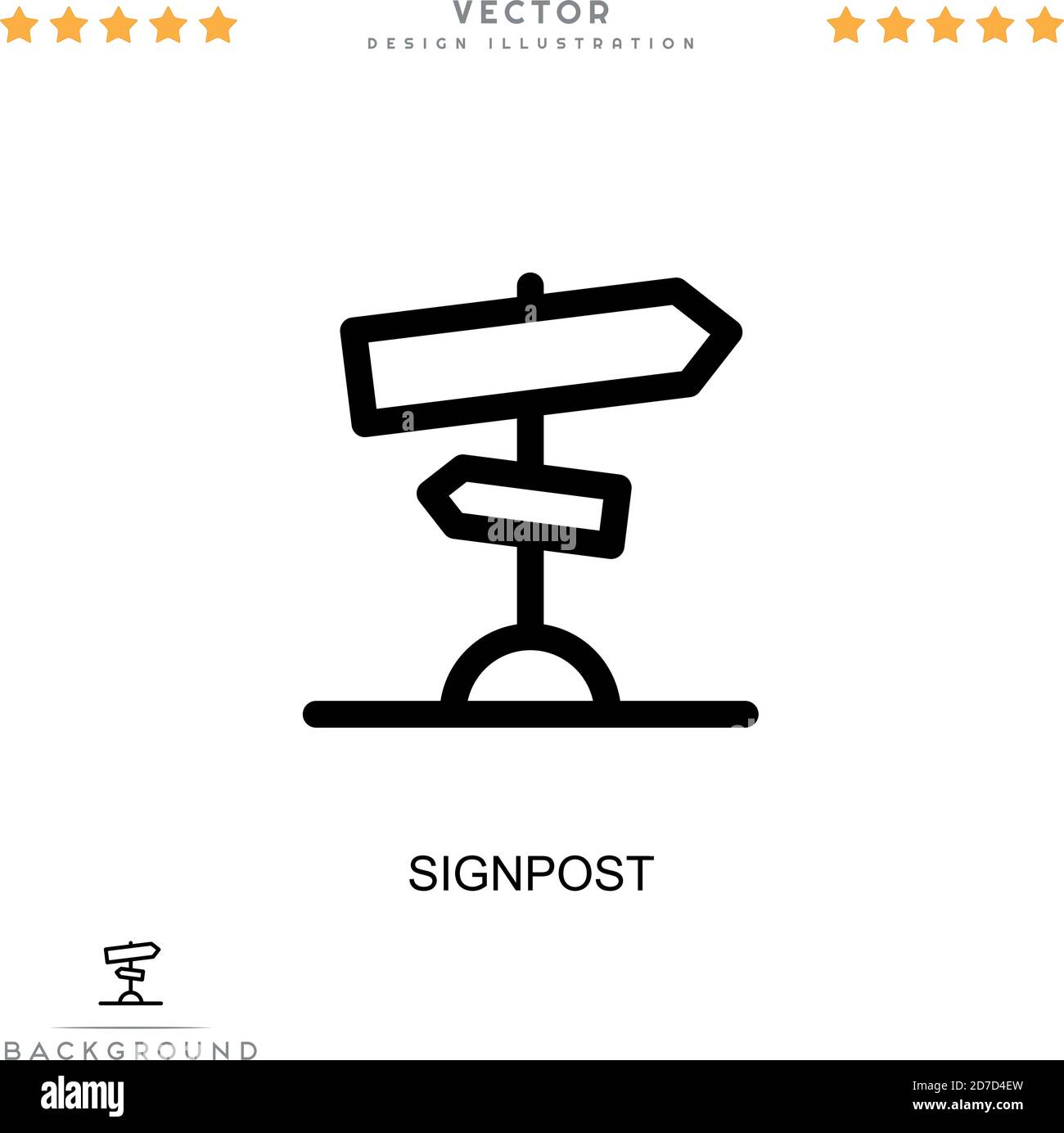 Signpost icon. Simple element from digital disruption collection. Line ...