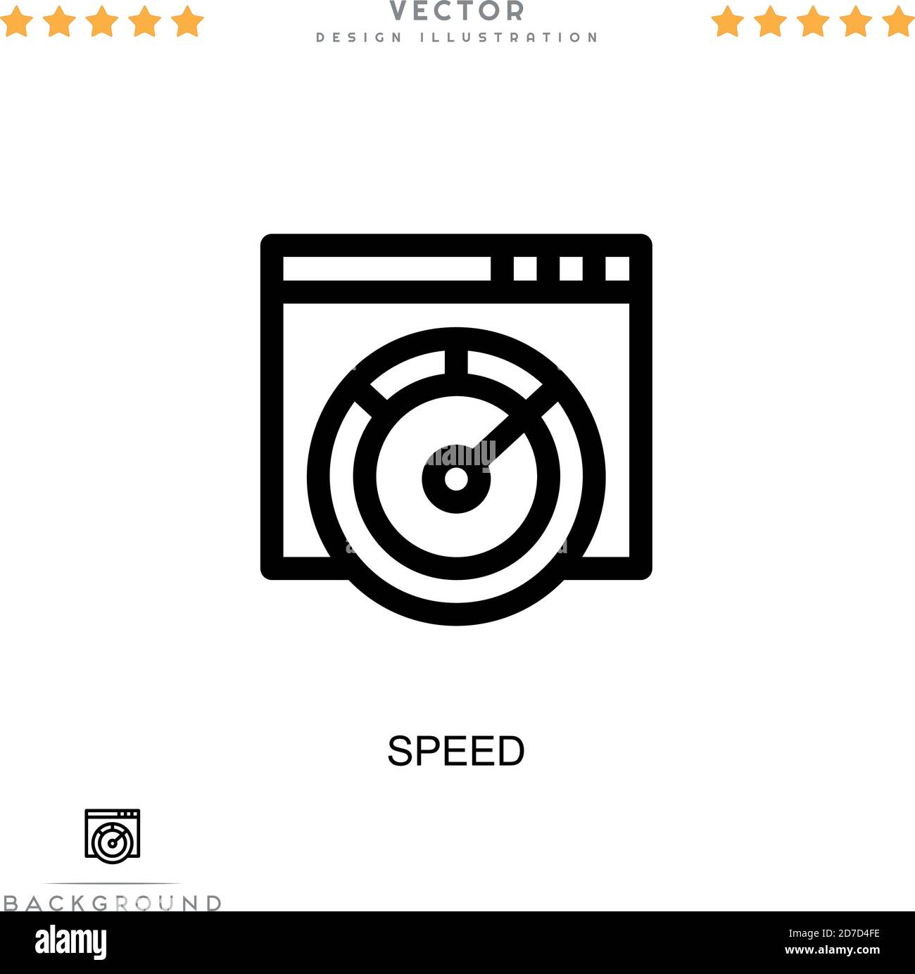 Speed icon. Simple element from digital disruption collection. Line ...