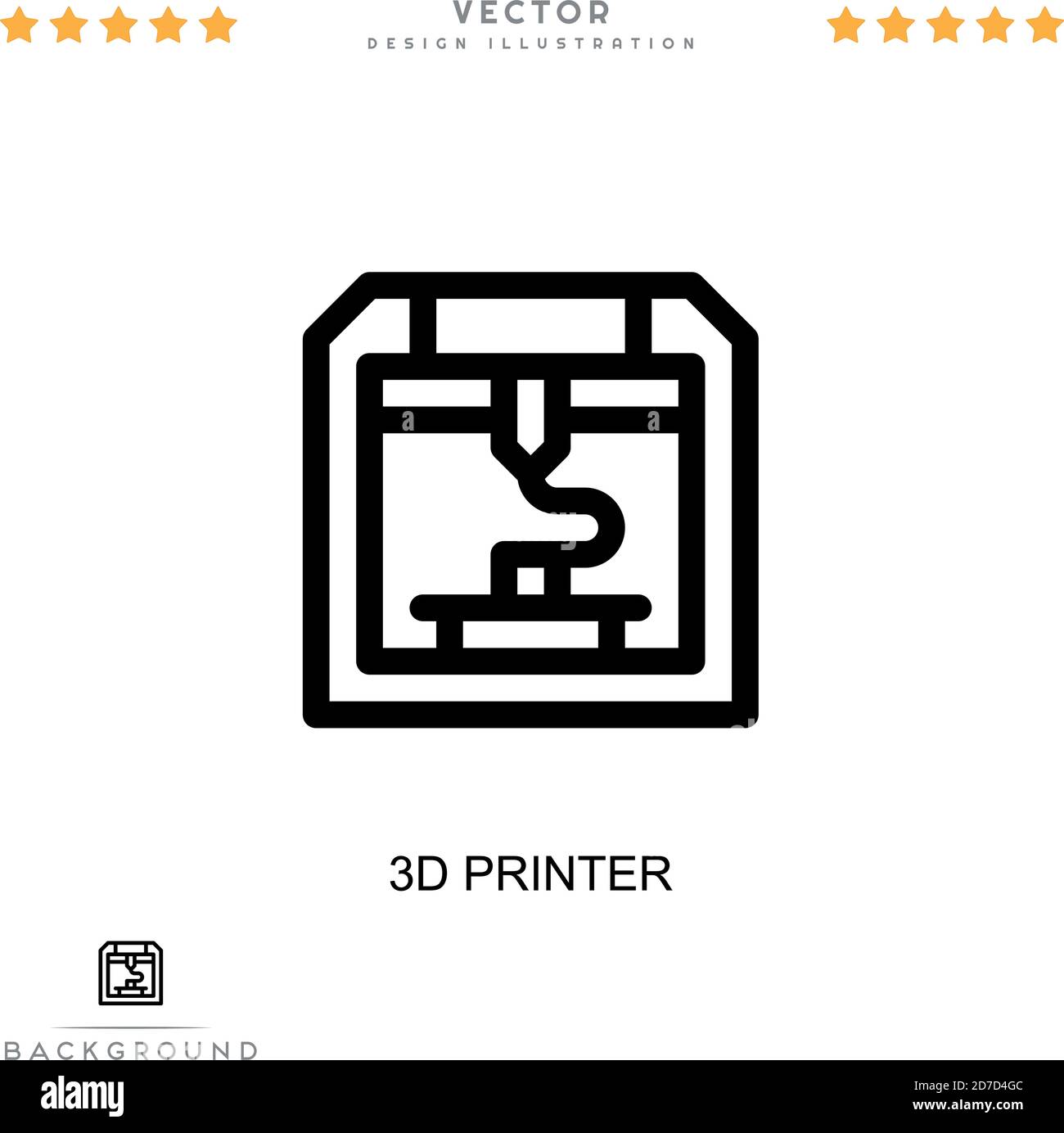 3d printer icon. Simple element from digital disruption collection ...