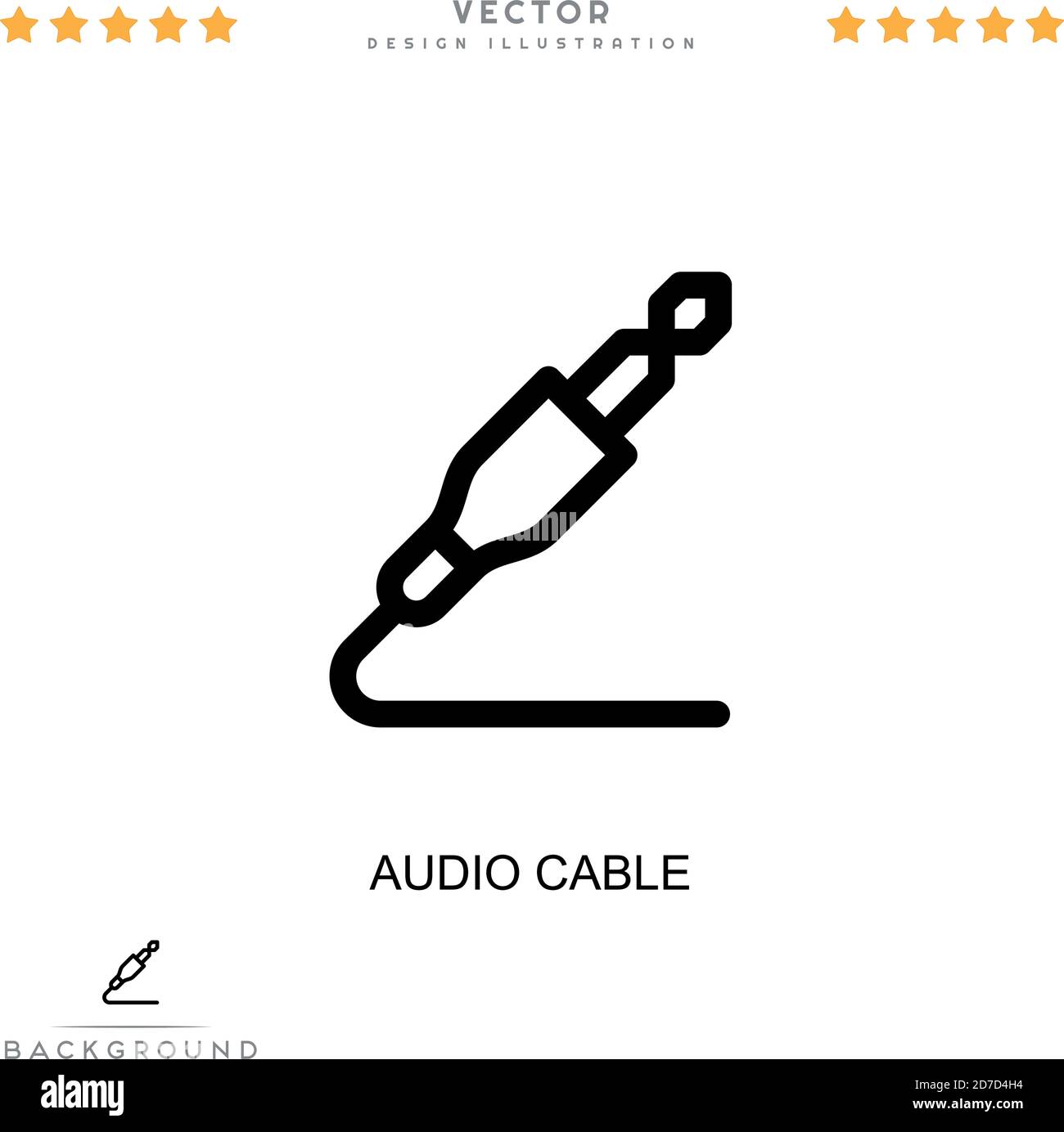 Audio cable icon. Simple element from digital disruption collection ...