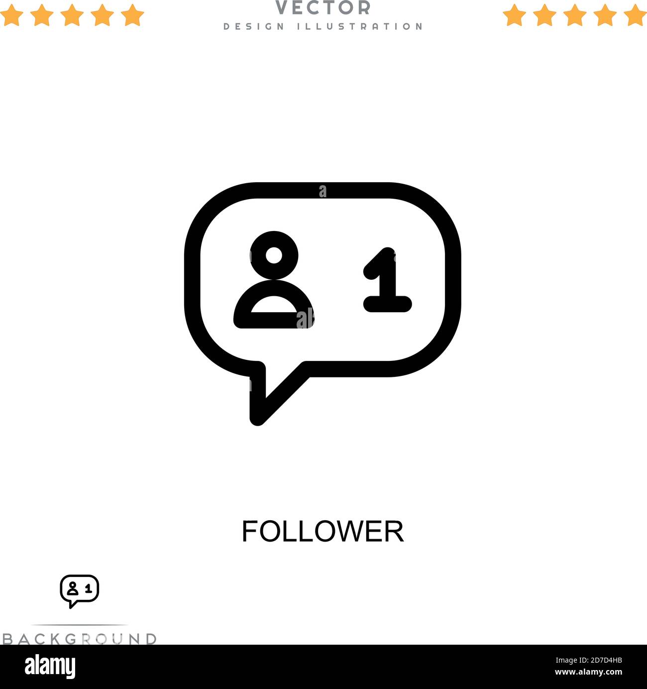 Follower icon. Simple element from digital disruption collection. Line ...