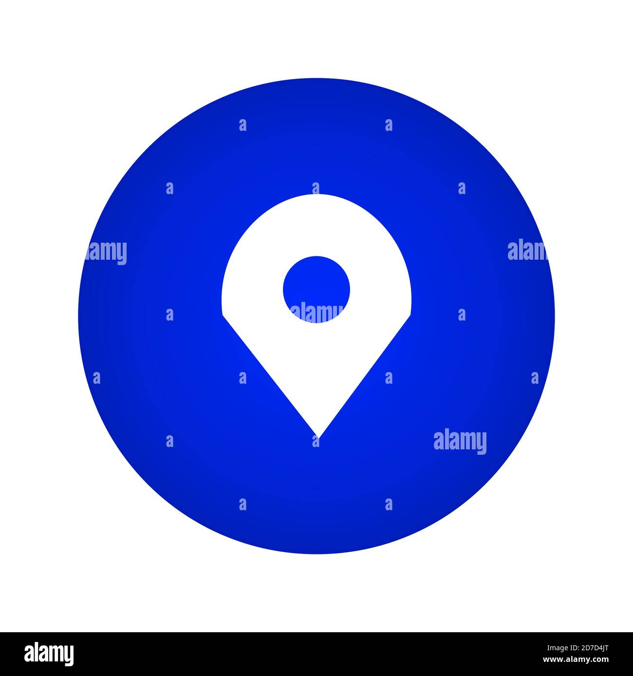 Location Icon. Location Button. Navigation Icon On a Blue Gradient ...